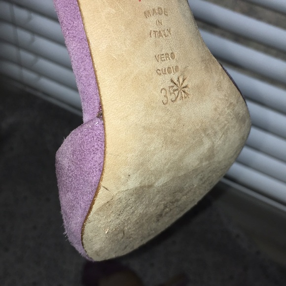 abel munoz | Shoes | Abel Muoz Lavender Suede Cutout Heels Sz 5 Italy | Poshmark